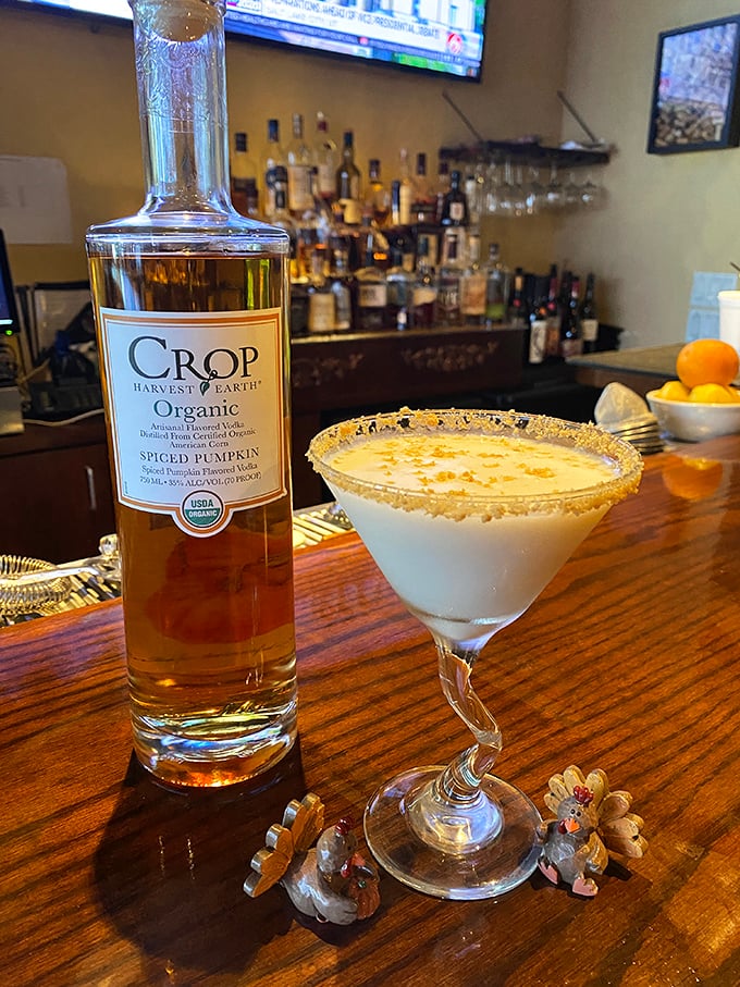 The pumpkin pie martini transforms dessert into cocktail form&mdash;a creamy concoction that makes you wonder why we don't drink more of our desserts.