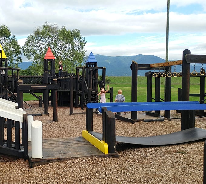 Ralph H. Dean Recreation Park offers playground fun with a view that makes parents wonder why their backyard doesn't look like this.