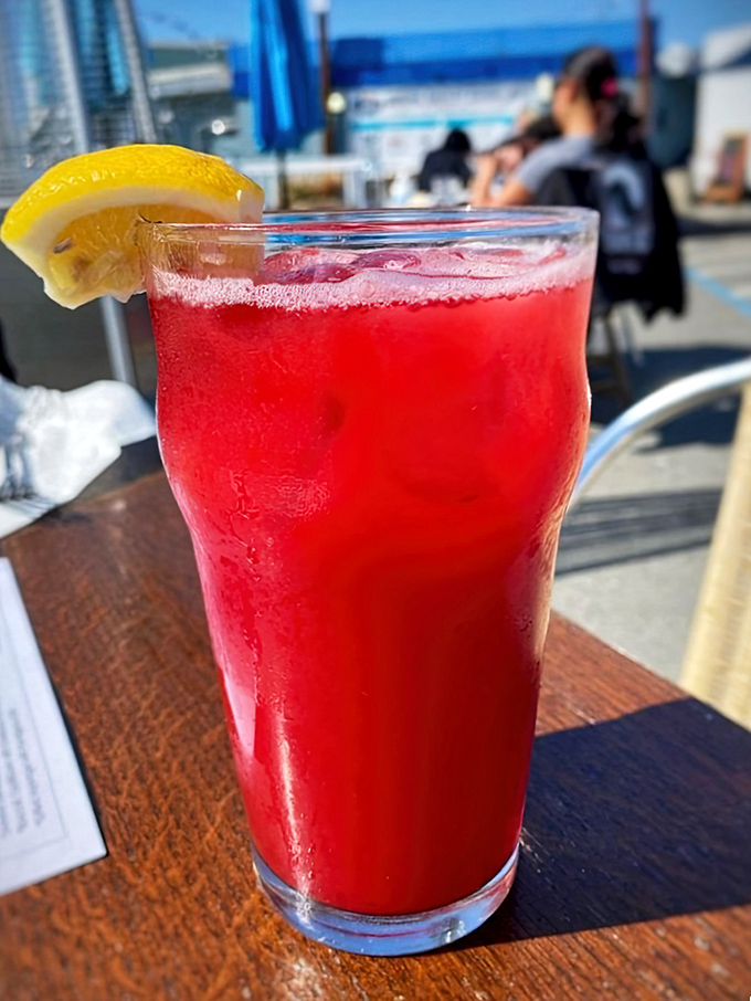 That vibrant raspberry lemonade isn't just a drink; it's summer in a glass, regardless of what season it actually is.