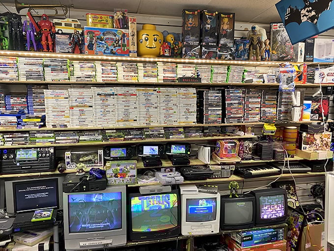 Nostalgic gaming paradise where Pac-Man fever meets modern collectors seeking childhood memories once again.