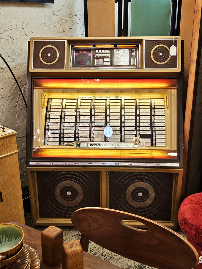 Not just a jukebox&mdash;a time portal that once turned quarters into memories. Those speakers delivered first kisses and last dances across America.