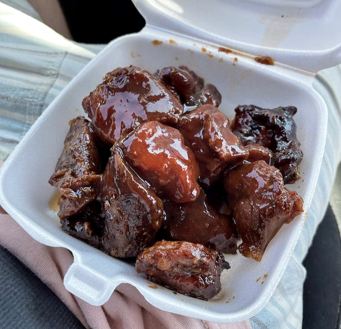 These saucy little morsels aren't just rib tips&mdash;they're bite-sized barbecue perfection that makes you wonder why anyone bothers with the full rib.
