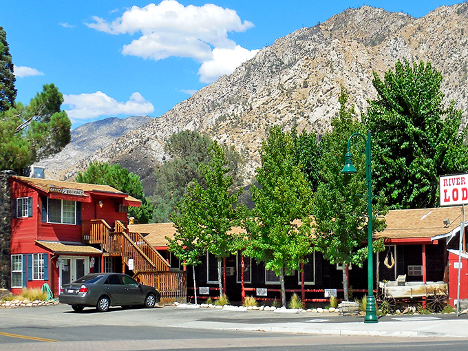 The River View Lodge's classic red exterior and wooden staircase scream "mountain getaway" without the pretentiousness of a luxury resort.
