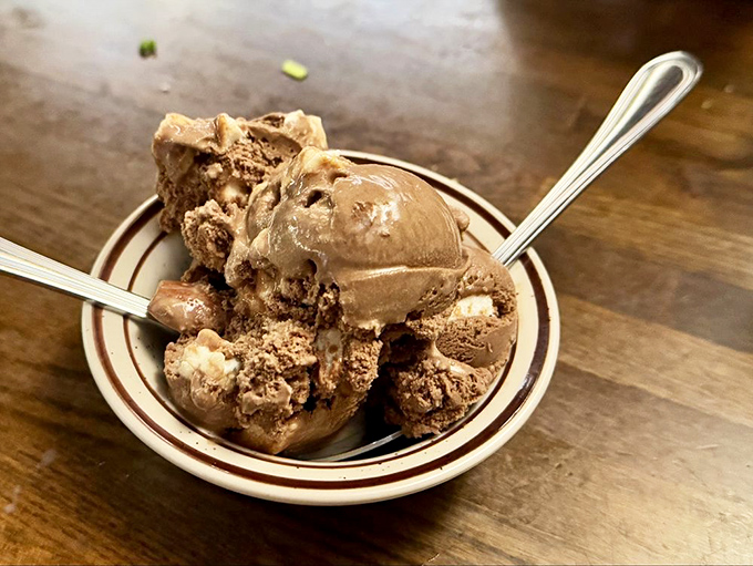 The finale to a meat symphony: simple ice cream that somehow tastes extraordinary after an oak-fired feast. Sweet, cold mercy.