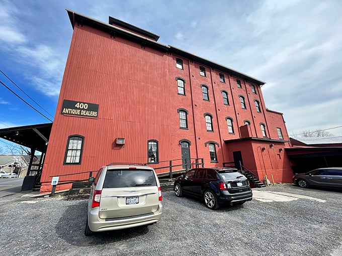 Housed in a magnificent brick industrial building, Roller Mills Marketplace transforms yesterday's factory into today's treasure hunter's paradise.