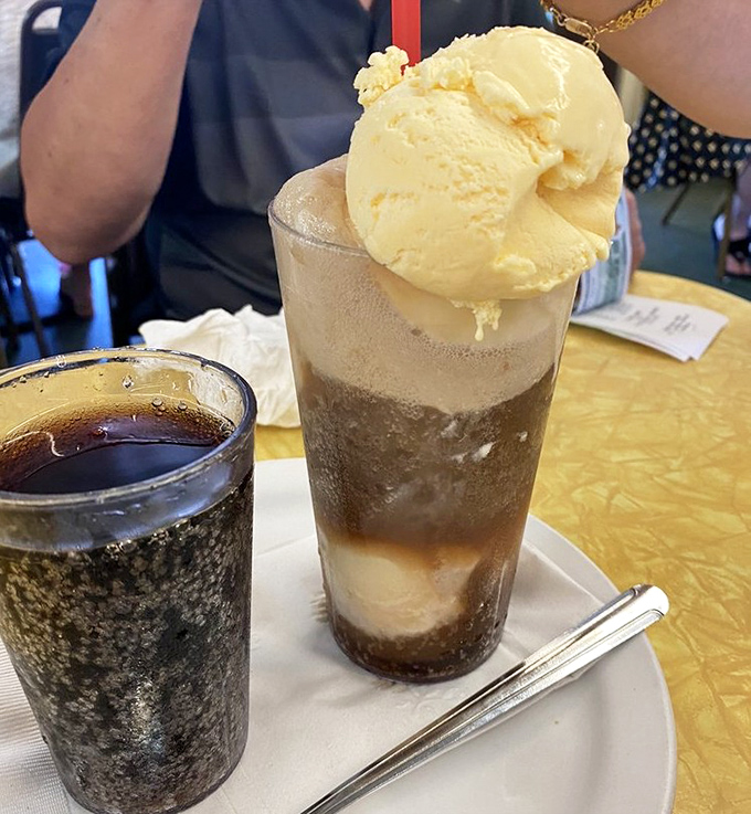 Root beer floats that transport you back to childhood, when happiness was measured in ice cream scoops and fizzy sweetness.