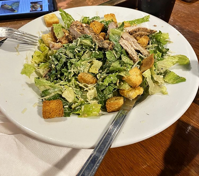 Even salad skeptics might be converted by this fresh assembly of greens, proving Pawleys knows there's more to life than just beef.