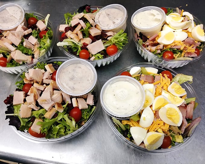 Even the salads get the smokehouse treatment&mdash;proof that vegetables can find happiness in BBQ paradise when properly introduced to smoked meat.