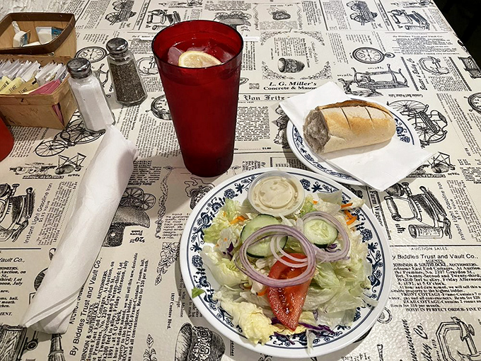 A garden-fresh salad that proves vegetables can have purpose at a place famous for its meat. Balance, people!