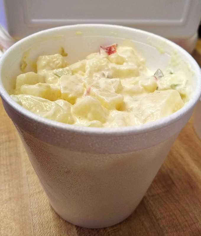 Even the potato salad gets the respect it deserves here&mdash;creamy, substantial, and the perfect cool counterpoint to smoky meat.