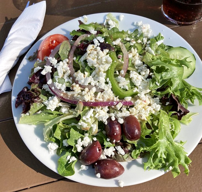 A Greek salad that actually respects the feta. No skimping on olives here&mdash;this is how salads were meant to be enjoyed.