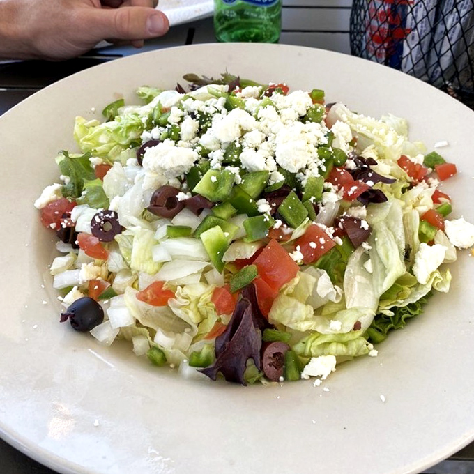 This isn't just a salad&mdash;it's a colorful convention of vegetables with feta cheese serving as the keynote speaker.