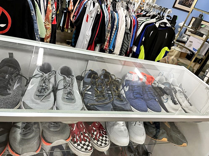 Sneakerheads, take note! From casual kicks to athletic performers, the shoe section offers footwear that's barely broken in but perfectly priced.
