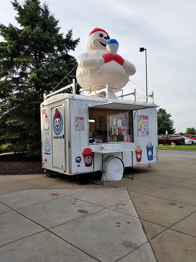 The shaved ice stand&mdash;where summer shopping expeditions pause for brain freeze therapy and sticky fingers.