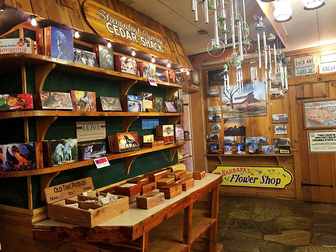 The Cedar Shack gift shop offers mementos almost as memorable as the caverns themselves. Almost.