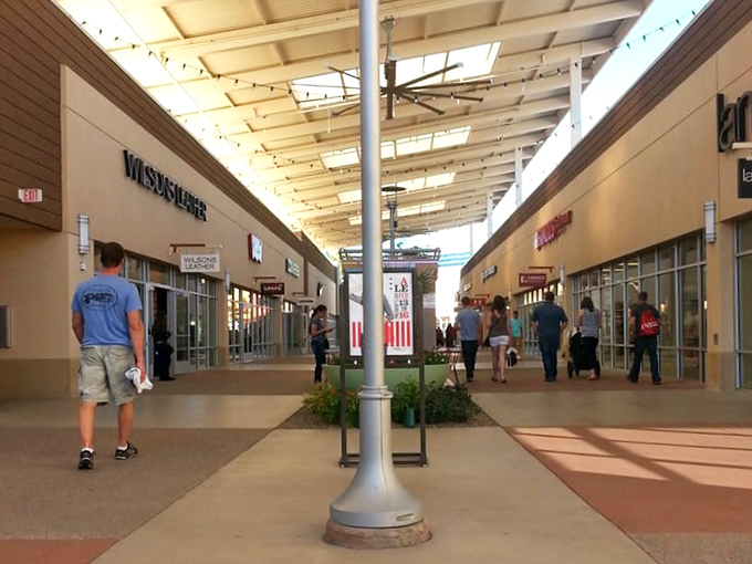 Wide, inviting walkways designed for maximum shopping efficiency &ndash; like a retail superhighway connecting you to your next great find.