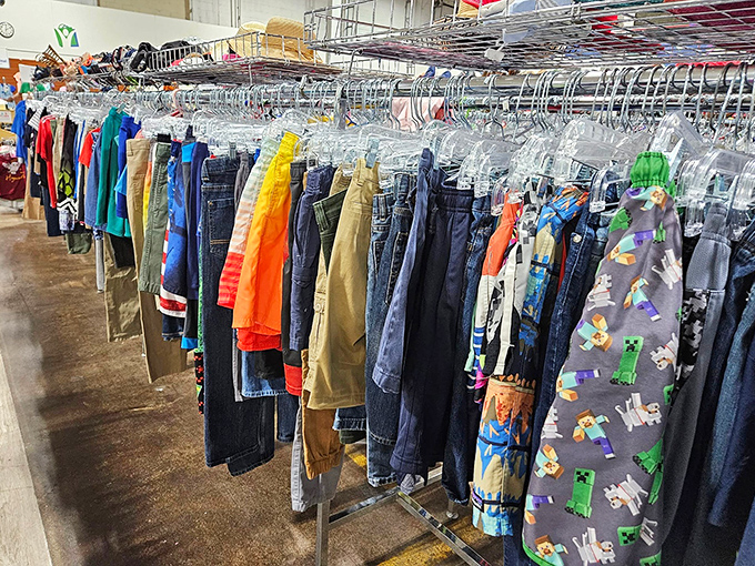 Childhood captured in fabric! These colorful kids' clothes and character-printed pants bring joy without breaking the piggy bank.