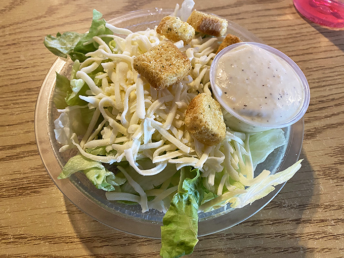 Even the side salad shows Midwestern generosity&mdash;simple, honest, and substantial enough to be more than an afterthought.
