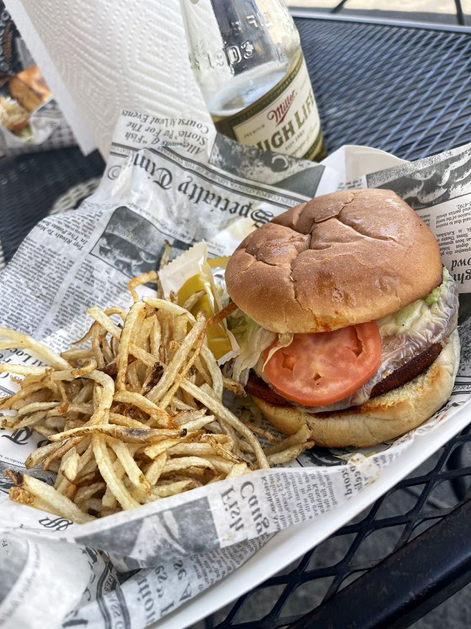 The humble burger, elevated to art form with fresh toppings and those impossibly crispy fries that somehow improve everything they touch.