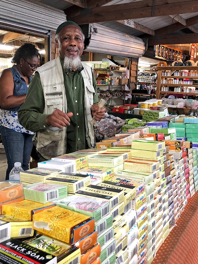 A soap seller's paradise that would make your grandmother nod in approval. The variety rivals fancy department stores, but at prices that won't clean out your wallet.