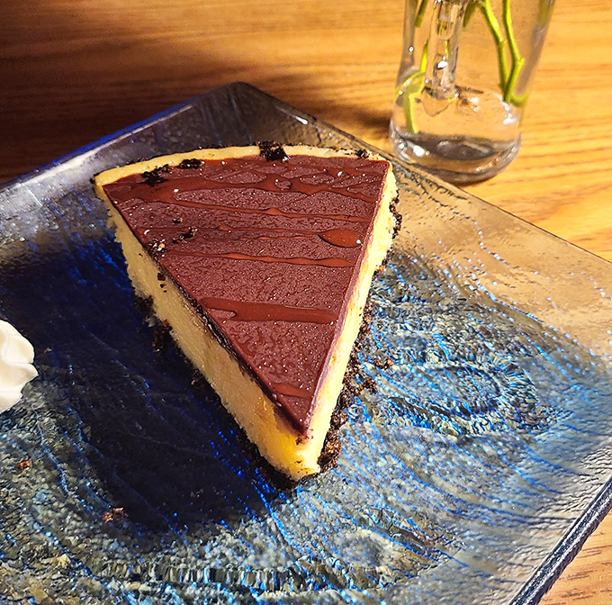 This slice of sour orange pie with its chocolate drizzle isn't just dessert&mdash;it's Florida sunshine translated into creamy, citrusy perfection.