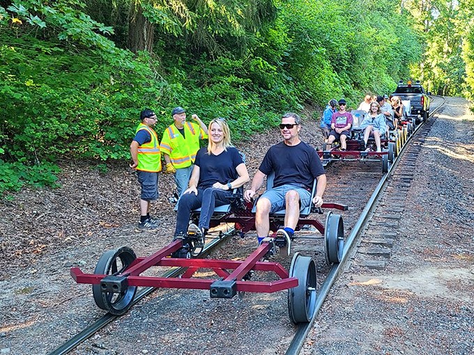 The start of the journey&mdash;where friendly guides ensure your rail biking adventure runs smoothly while you focus on the fun.