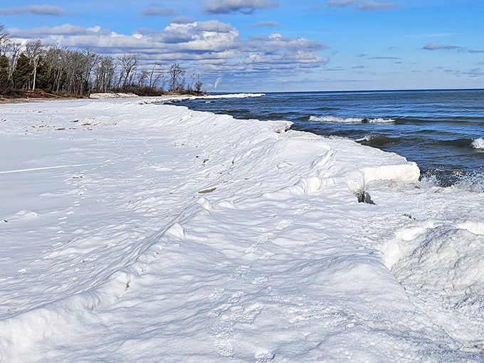 Winter transforms Lake Michigan's shoreline into an arctic wonderland. The cold never bothered Wisconsin anyway &ndash; Elsa would feel right at home.
