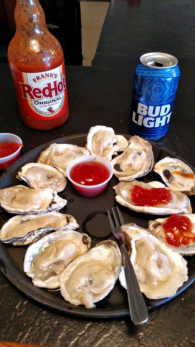 Fresh oysters on the half shell with a cold Bud Light&mdash;proof that sometimes the simplest pleasures are the most profound. Just add hot sauce and repeat.
