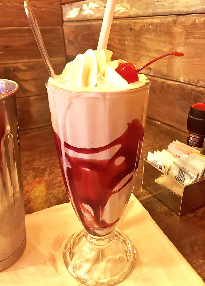 A strawberry banana milkshake that's dressed for the Grand Ole Opry &ndash; that cherry on top is like the perfect encore.
