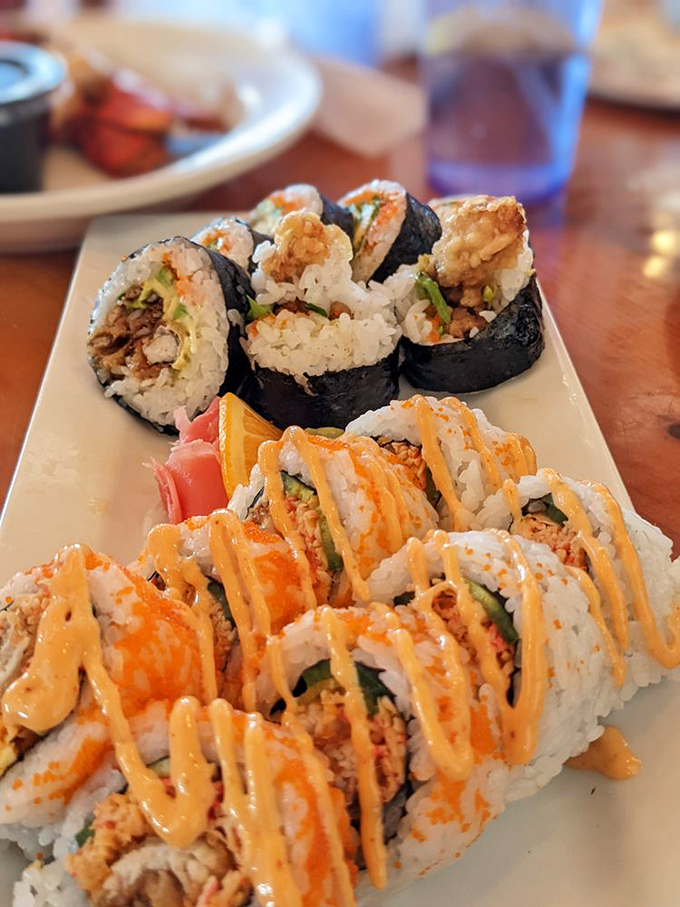 Sushi with a Florida twist&mdash;where East meets Gulf in colorful rolls that prove seafood versatility knows no bounds.