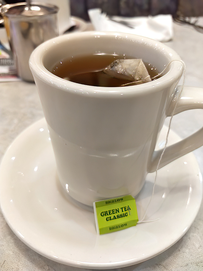 Even the tea service gets respect here&mdash;a proper cup and saucer that makes you feel civilized even if you're still wearing yesterday's sweatpants.