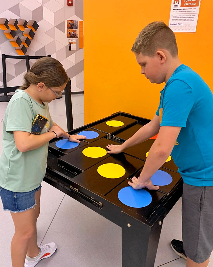 "Towards Freedom" lets visitors appear to defy gravity. It's like that dream where you're flying, minus the awkward pajamas situation.