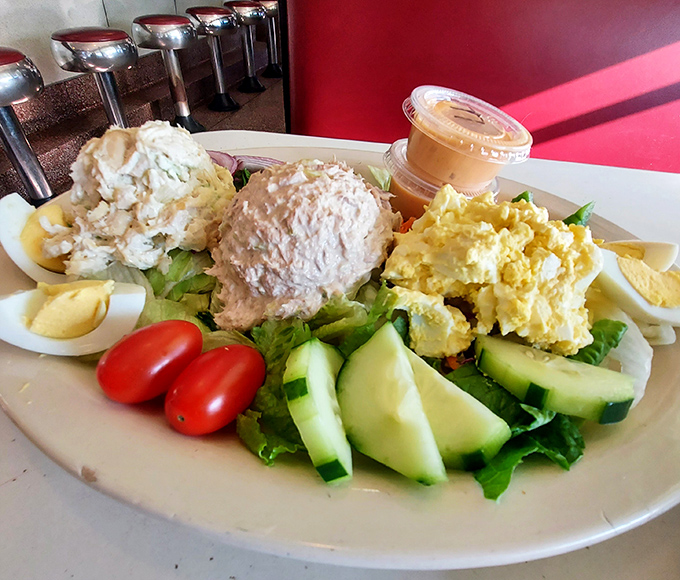 A trio salad that proves healthy eating doesn't have to be punishment. Fresh, colorful, and substantial enough to satisfy.