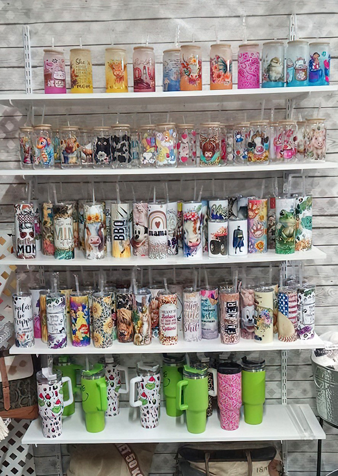 These aren't just tumblers&mdash;they're portable art galleries featuring everything from farm animals to inspirational quotes, lined up like soldiers of hydration.