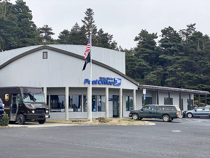 The post office where locals gather for more than mail &ndash; it's Gualala's unofficial news network, no smartphone required.