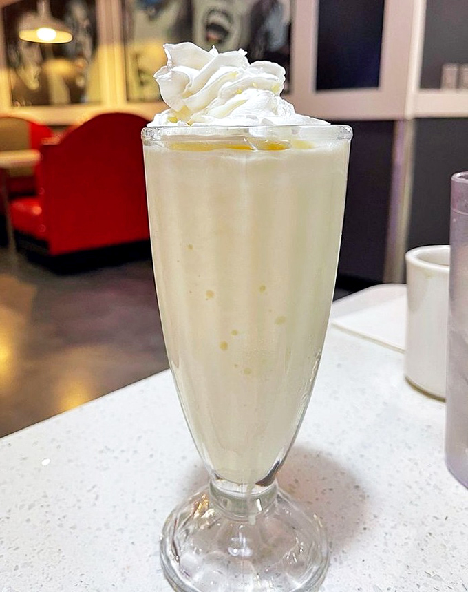 Their vanilla milkshake stands tall and proud, topped with a cloud of whipped cream&mdash;proof that sometimes the classics need absolutely no improvement.