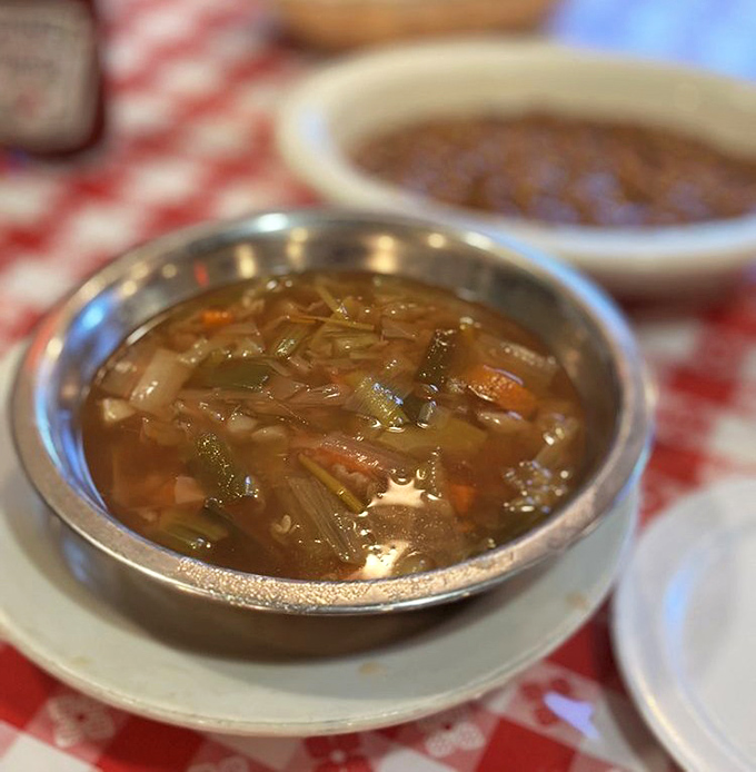 This isn't your average soup &ndash; it's a vegetable symphony in a bowl, with each spoonful telling stories of patient simmering and generations of wisdom.
