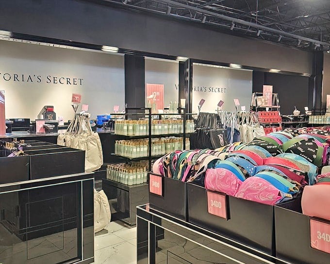Victoria's Secret outlet—where the real secret is how much less you'll pay for the same lingerie that's in the mall across town.