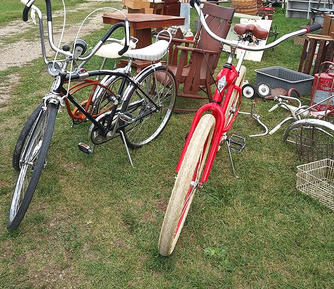 Bicycles that recall paper routes and summer adventures. These vintage wheels have stories to tell about neighborhood explorations before screen time existed.