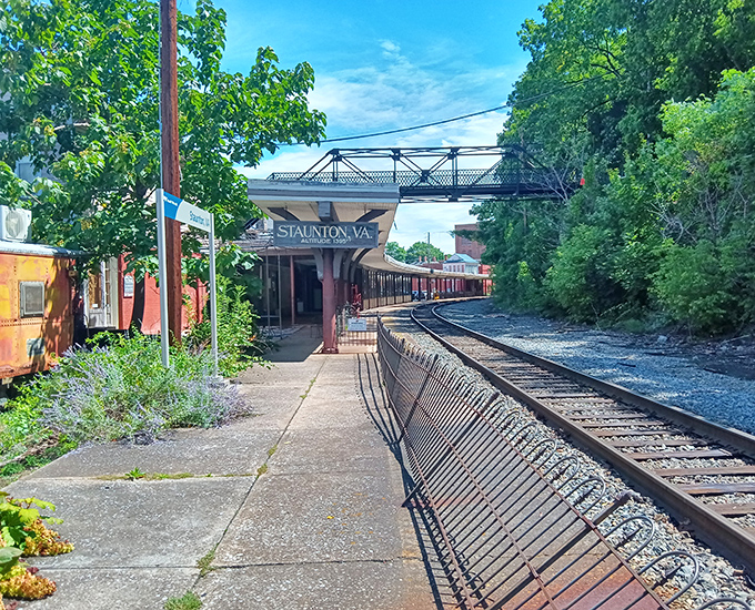 The historic train station platform where arrivals and departures once meant more than just checking your phone.
