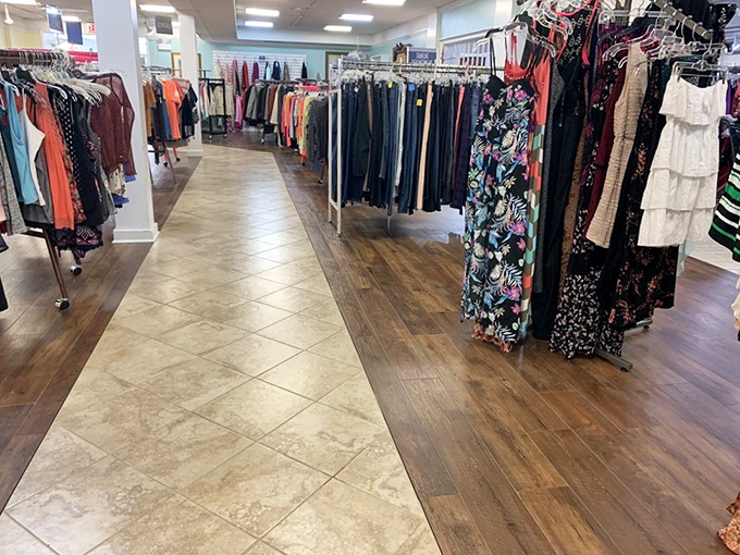 Wide, navigable aisles make treasure hunting a pleasure rather than an endurance sport. Marie Kondo would approve of this orderly approach.