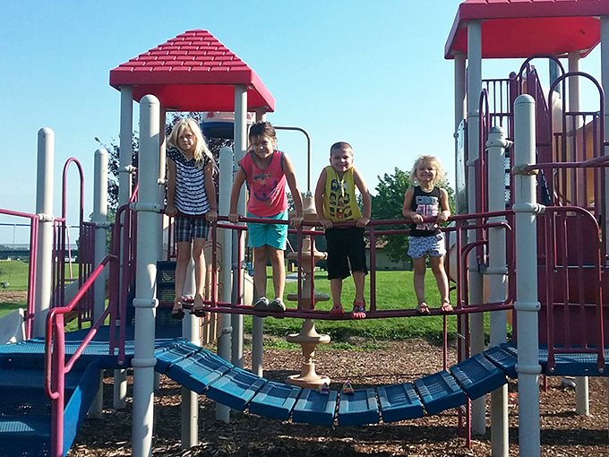 Childhood laughter echoes across this playground where friendships form and parents' wallets remain surprisingly intact, unlike those big-city amusement parks.