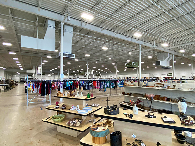 Department store organization meets treasure hunt excitement in this expansive space where one person's castoffs become another's prized possessions.