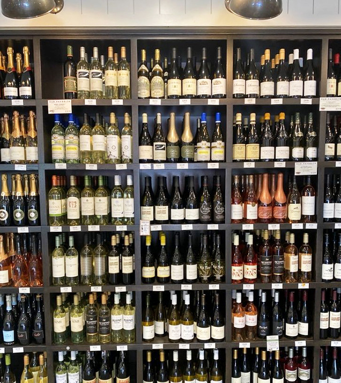 The wine selection rivals many upscale restaurants. Because nothing says "I respect BBQ" like proper wine pairing.