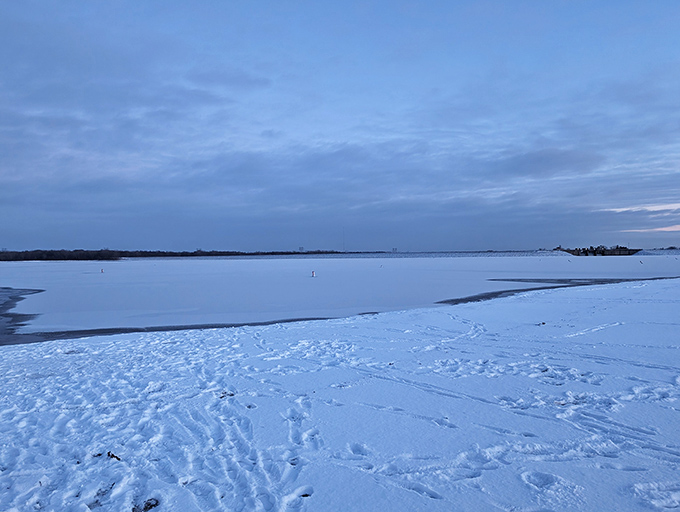Winter transforms the beach into Narnia, but without the talking animals or Turkish Delight temptations.