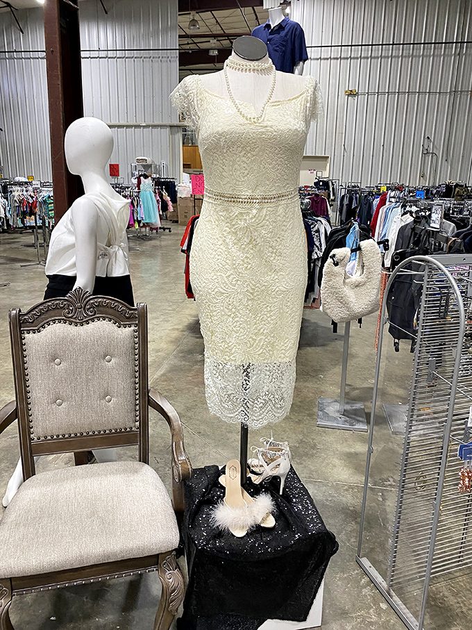 Wedding dress, anyone? Special occasion attire at bargain prices—because something borrowed and something new shouldn't break the bank.