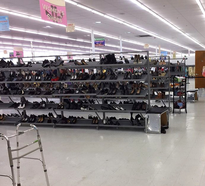 Shoe paradise or footwear museum? Either way, these shelves of women's shoes tell a thousand stories&mdash;each with comfortable walking distance to your closet.