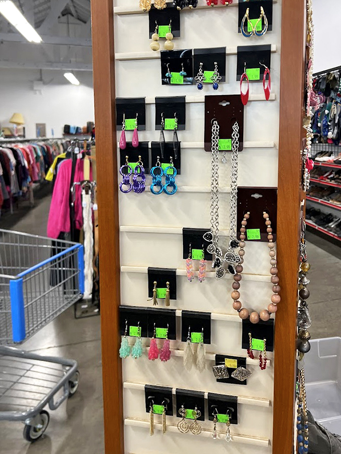 Jewelry displays showcase accessories that range from subtle elegance to statement pieces that practically shout "conversation starter!"