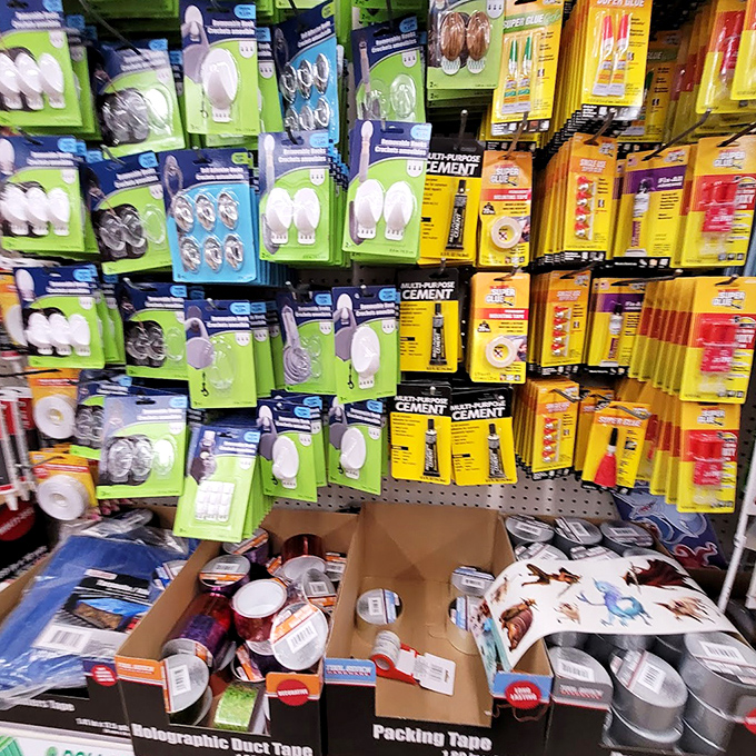 Hardware heaven for quick fixes and home projects. These adhesives and hooks have saved more relationships than couples therapy.