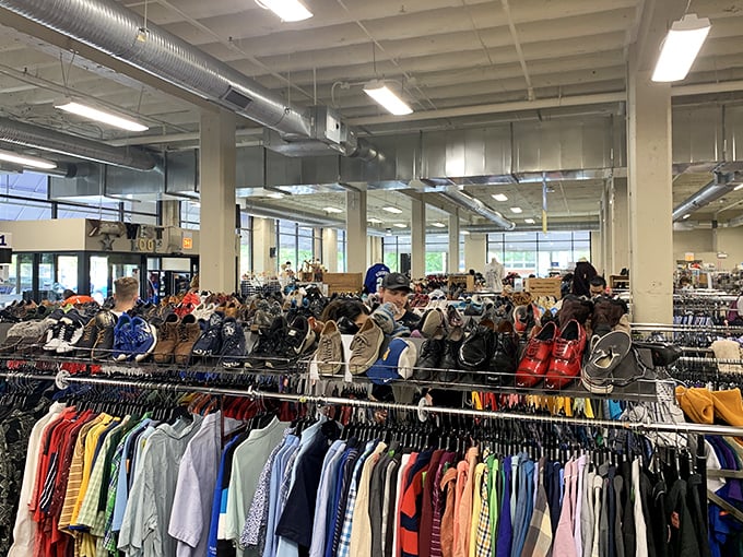 The modern-day treasure map: follow the blue carts, X marks the spot where budget meets style in unexpected harmony.